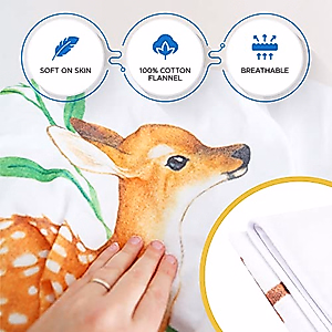 Baby Monthly Milestone Blanket Woodland - Baby Girl Gifts & Baby Boy Gifts - Watch Me Grow Woodland Nursery Décor - European Design - Gender Neutral for Newborn Girl & Boy