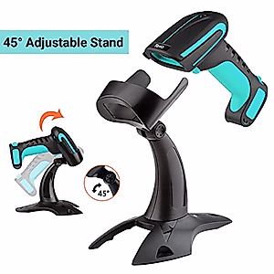 Tera 1D 2D QR Barcode Scanner Wireless with Stand, Heavy Duty Industrial IP66 Drop Resistance, Image Scanning Handheld Reader Compatible for Bluetooth with Vibration Alert Model 8100