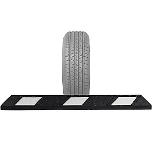 Park-It Recycled Rubber Parking Stop 4'X6"X4" Black/White