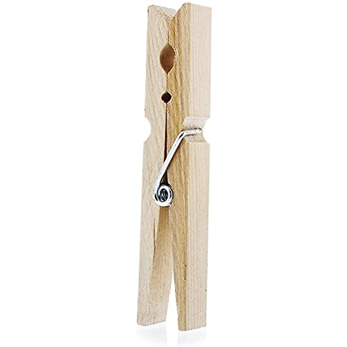 Juvale Wooden Clothespins - 24-Pack Large Clothespins for Shirts, Sheets, Pants, Decor- Made of Natural Wood