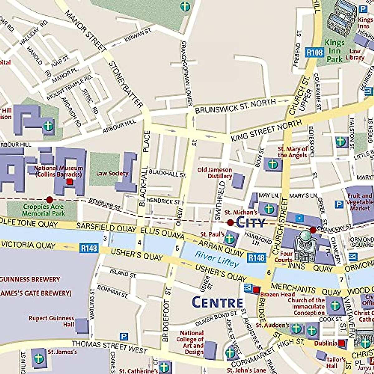 Dublin Map (National Geographic Destination City Map)