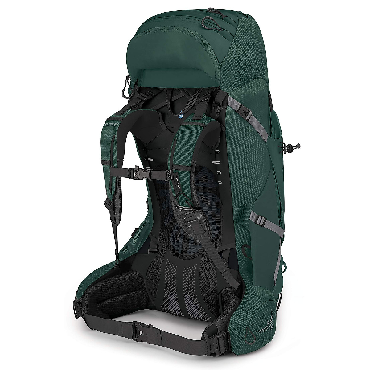 Osprey Aether Plus 60L Men's Backpacking Backpack, Axo Green, S/M