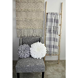 Flower Decorative Pillow - 3D Daisy Flower Pillow, Sunflower Throw Pillow -14.5 x 13 inch Round Decor Pillow - Flower Home Decorations - Couch & Bed Flower-Shaped Pillow (Case + Insert, Solid Lilac)