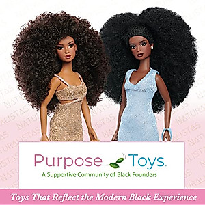Naturalistas 11-inch Fashion Doll Dayna and Accessories, Dark Brown Hair, Brown Eyes, Pretend Play