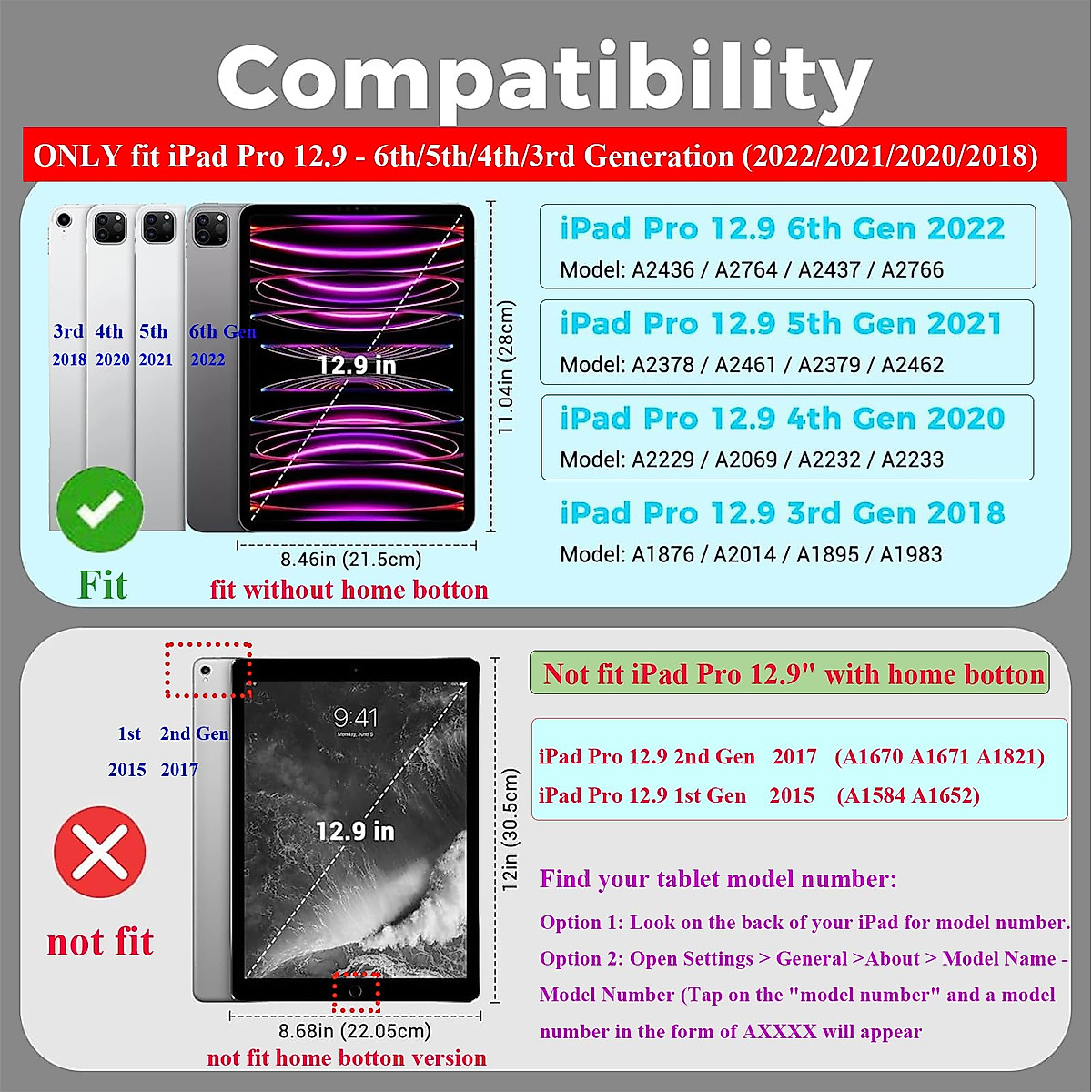 UUcovers Clear Stand Case for iPad Pro 12.9 Inch 6th/5th/4th/3rd Generation (2022/2021/2020/2018) with Pencil Stylus Pen Holder/Kickstand Soft TPU Back Transparent Shockproof Lightweight Cover, Clear