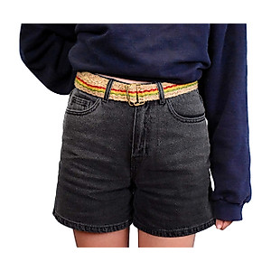 Mandala Crafts Bohemian Belt - Boho Belt for Women - Mens Rasta Belt Handmade Woven Hemp Boho Waist Belt Big Hippie Belt for Reggae Rasta Accessories