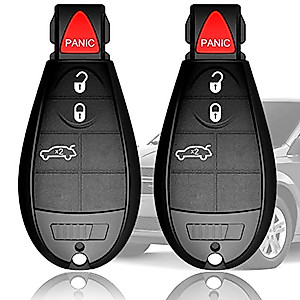 3+1 Buttons Keyless Entry Remote Key Fob Transmitter fit for FCCID: M3N5WY783X Chrysler 300 2008-2011/Dodge Charger 2008-2012, Challenger 2008-2014, Magnum with Ignition Key IYZ-C01C