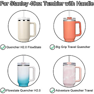 1 Pcs Replacement 40 oz Tumbler Lid for Stanley Cup, Dustproof Spill Proof Splash Resistant Tumbler Covers Fit for Stanley Tumbler and More Coffee Mugs (White)