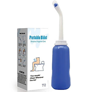 Mini Handheld Bidet for Personal Hygiene Care, Bottom Wiper, 500ML Portable Travel Bidet | Toilet Bidet Sprayer for Men Women Portable Peri Bottle- Perineal Care After Birth, Baby Travel Bathing.