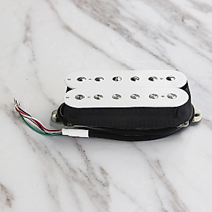 FLEOR Alnico 5 Guitar Pickup Double Coil Humbucker Pickups Neck and Bridge Set White