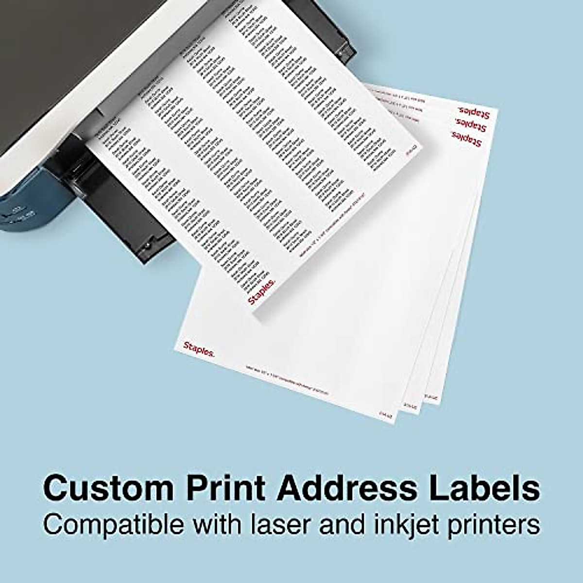 Staples 573945 Laser/Inkjet Shipping Labels 0.5-Inch W X 1.75-Inch L White 80 Labels/Sheet
