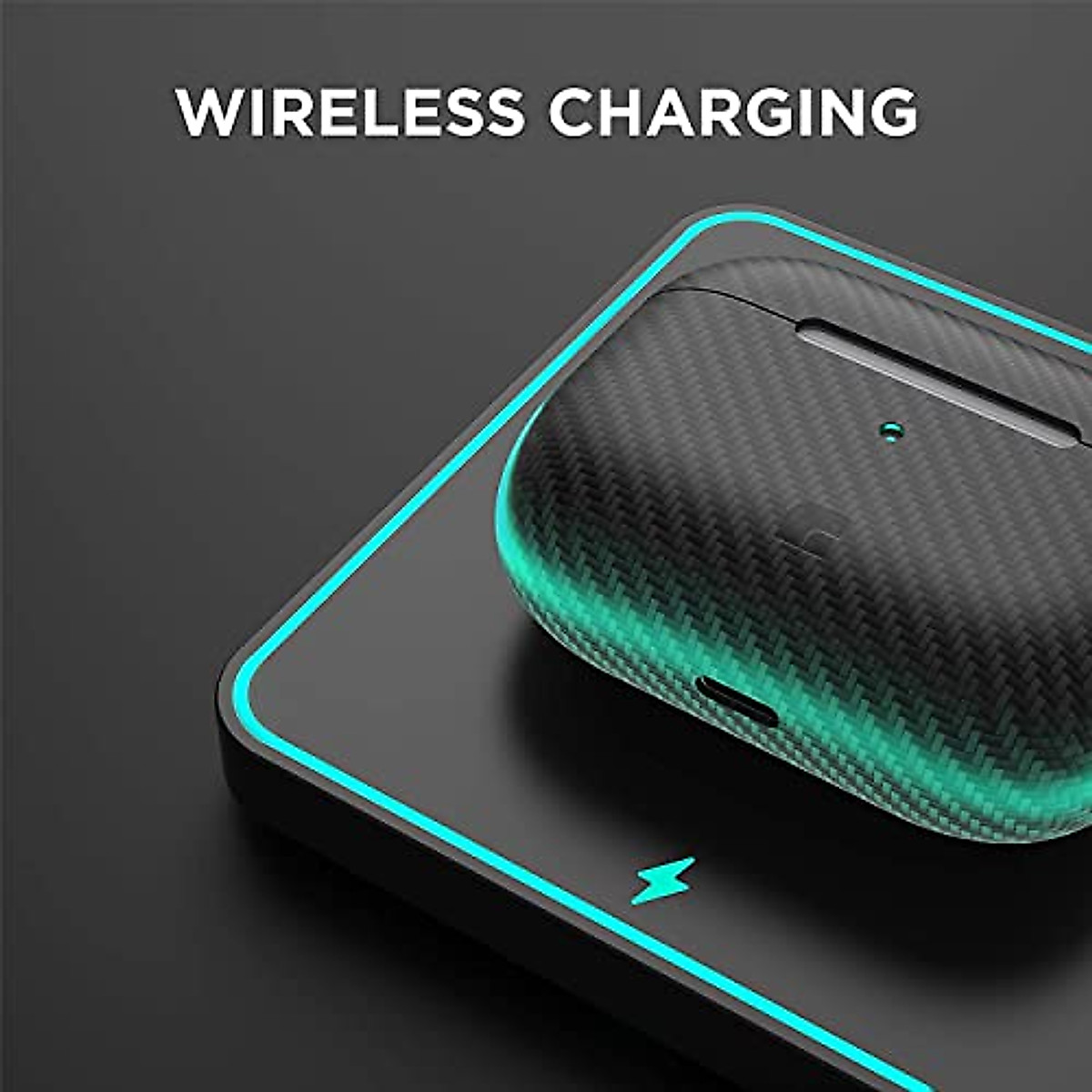 Foam Masters Genuine Carbon Fiber (Matte) Case for AirPods Pro 2nd Gen - Extreme Slim - Ultra Protection