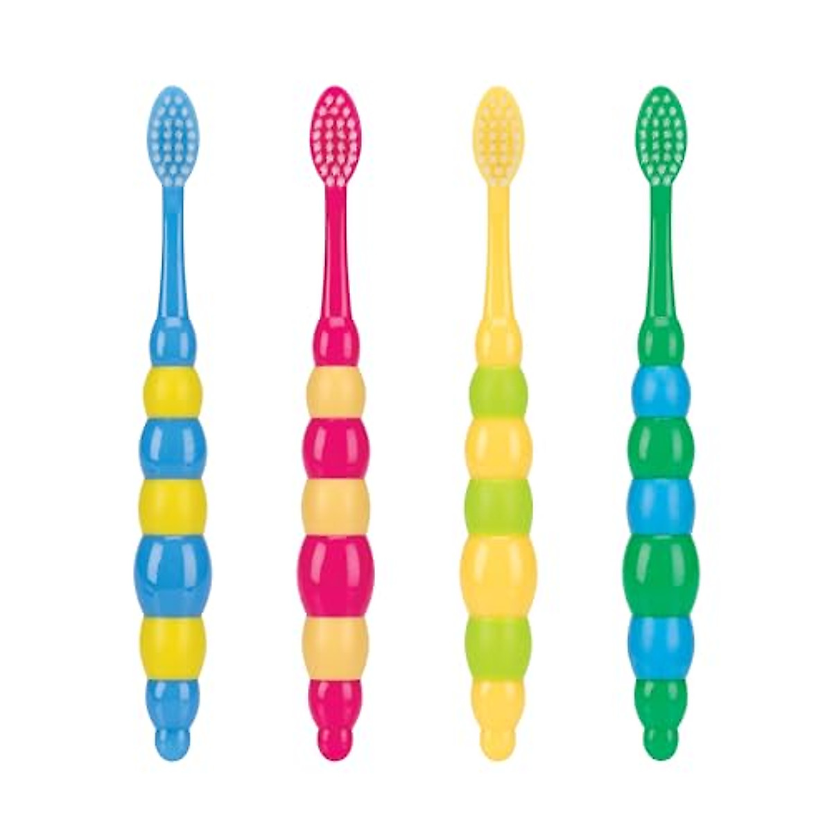 SmileGoods Y263 Child Toothbrush, 26 Tuft, Bubble Grip, Individually Packaged Toothbrushes, Assorted Colors, Bulk Pack of 72