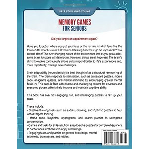Memory Games for Seniors: A Large Print XXL Puzzle Activity Book with 501 Exciting and Funny Brain Exercises to Increase Cognitive Abilities [The Smart Senior Adult's Gift]