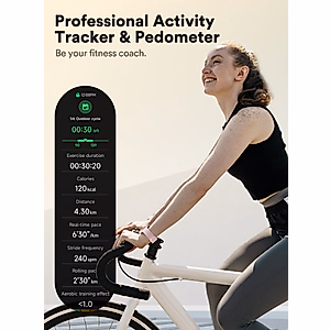 Quican Fitness Smart Watch for Women, iOS Android Compatible Bluetooth Watch, Activity Tracker with Heart Rate/Sleep Monitor/Calorie Counter, Reloj Inteligente Support 100 Sports, IP68 Waterproof