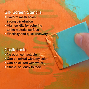 BOOLOOEN Silk Screen Stencil, Reusable Self-Adhesive Stencil for on Wood, Chalkboard, Home Decor, 8.5'' x 8.5''.