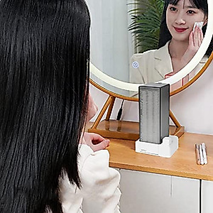 Automatic Cotton Pad Holder Plastic Cosmetic Pads Dispenser Makeup Cotton Press Out Square Container for Vanity Storage and Organizer (Grey) (FG-01)