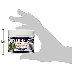DBDPet Fluker's Reptile Calcium Supplement Without Vitamin D3 4oz - Includes Attached Pro-Tip Guide