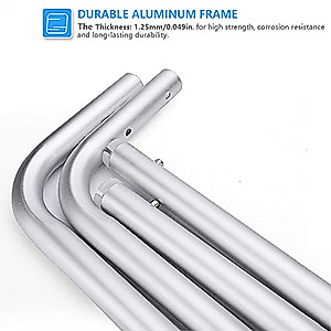 Morimoe Shower Chair for Elderly,Wide Seat,Easy Assembly,Adjustable Height,Non-Slip Feet