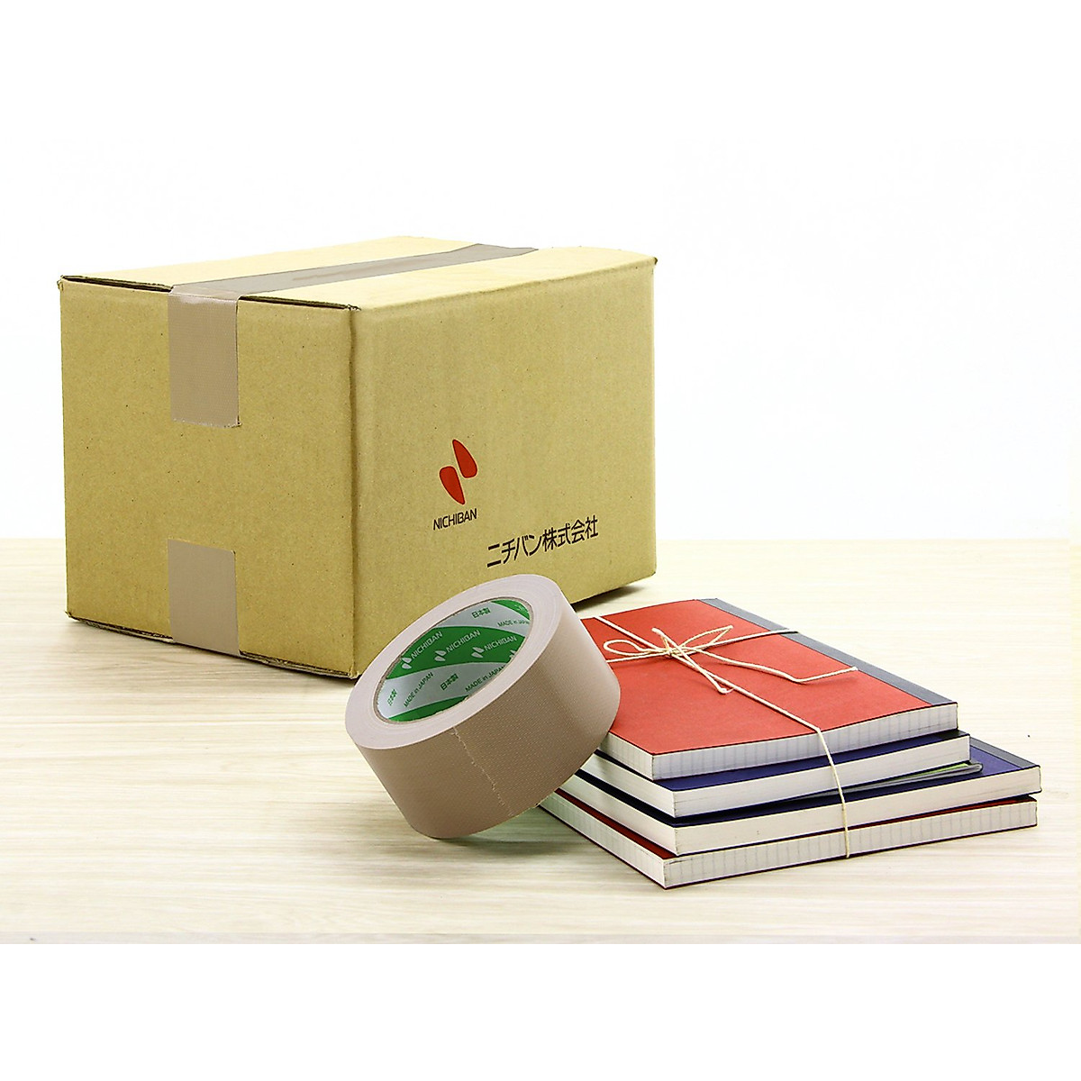 Nichiban 102N7-50 Cloth Tape, 2.0 inches (50 mm) x 86.5 ft (25 m) Roll, Ochre