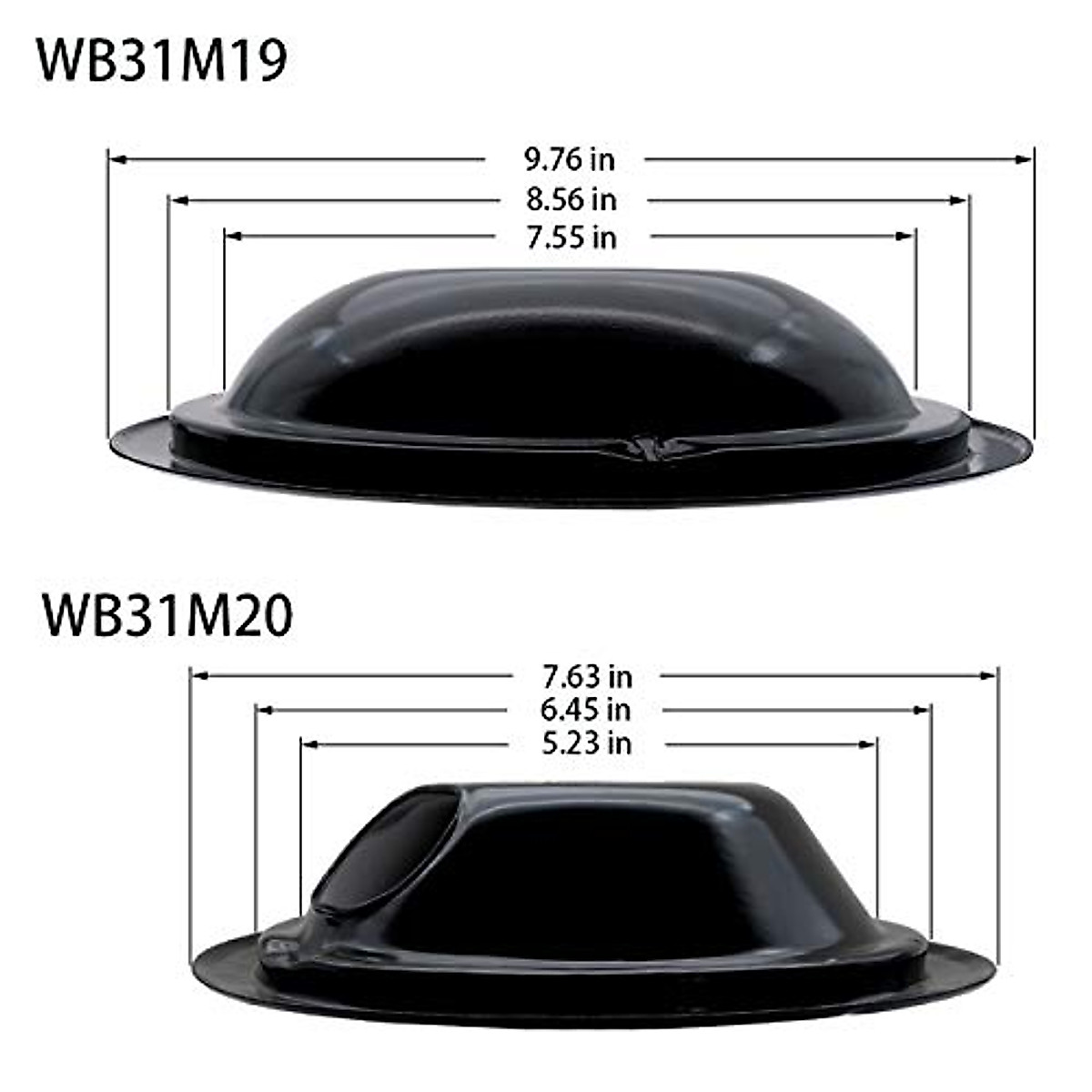 WB31M20 WB31M19 Porcelain Drip Pans and WB30M1 WB30M2 Surface Elements by SupHomie - Compatible with GE Hotpoint Range Stove