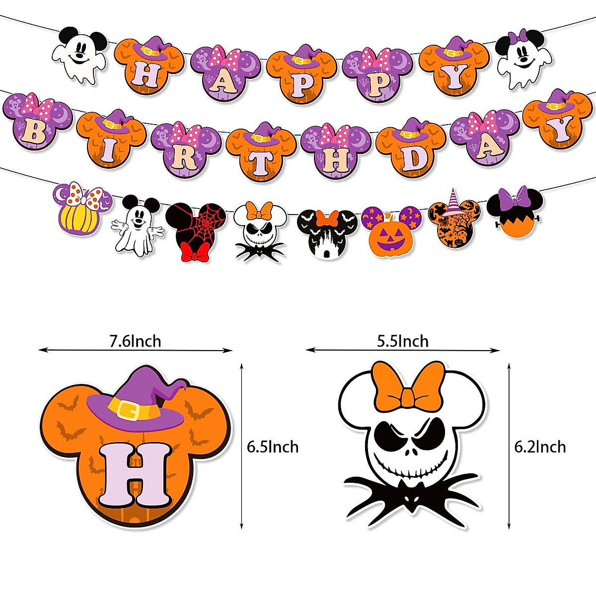 Halloween Mouse Party Decoration Halloween Mouse Party Theme Banners Latex Balloons Cupcake Toppers for Baby ShowerParty Decoration