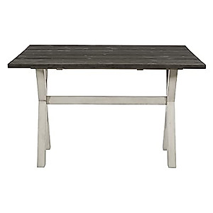 OSP Home Furnishings Kristen Flip-Top Expanding Desk to Dining Table, Charcoal Finish