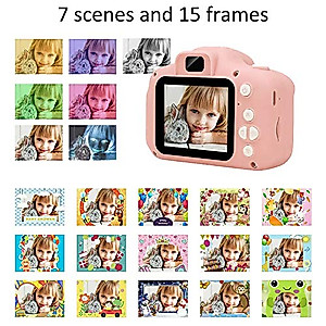 Kids Camera for Boys and Girls, Digital Camera Toy Gifts Ideas for Birthday and Christmas,Rechargeable Kids Video Camera Recorder,Portable Toy for Age 2 to 10 Years Old with 32GB Memory Card (Pink)…