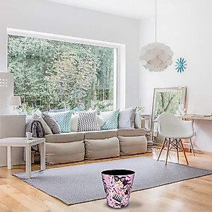 Scakbyer 10L/2.64 Gallon PU Leather Trash Can Decorative Wastebasket Waterproof Paper Basket Garbage Bin for Home Office Bathroom Living Room