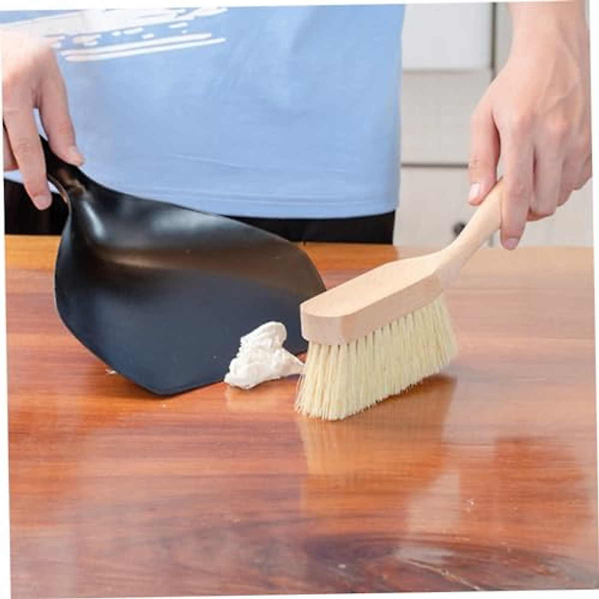 COLLBATH 1 Set Desktop Broom Small Broom and Dustpan Cleaning Shovel Char Whisk Broom Pan Handheld Broom Outdoor Dustpan Portable Garbage Dustpan and Broom Mini Broom and Dustpan Iron