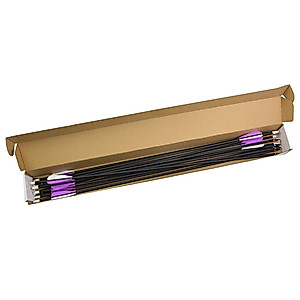12 Pcs 30 Inch Archery Carbon Arrows 500 Spine Hunting Practice Target Carbon Arrows Shaft with 100 Grain Replaceable Tips for Archery Compound & Recurve & Traditional Bow (Purple Arrow)