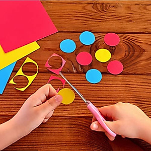 Kids Scissors, Kids Scissors for Girls, 5.9" Pink Kids Scissors, Girls Scissors, Child Safety Scissors for Kids for School and Classroom (Pink)