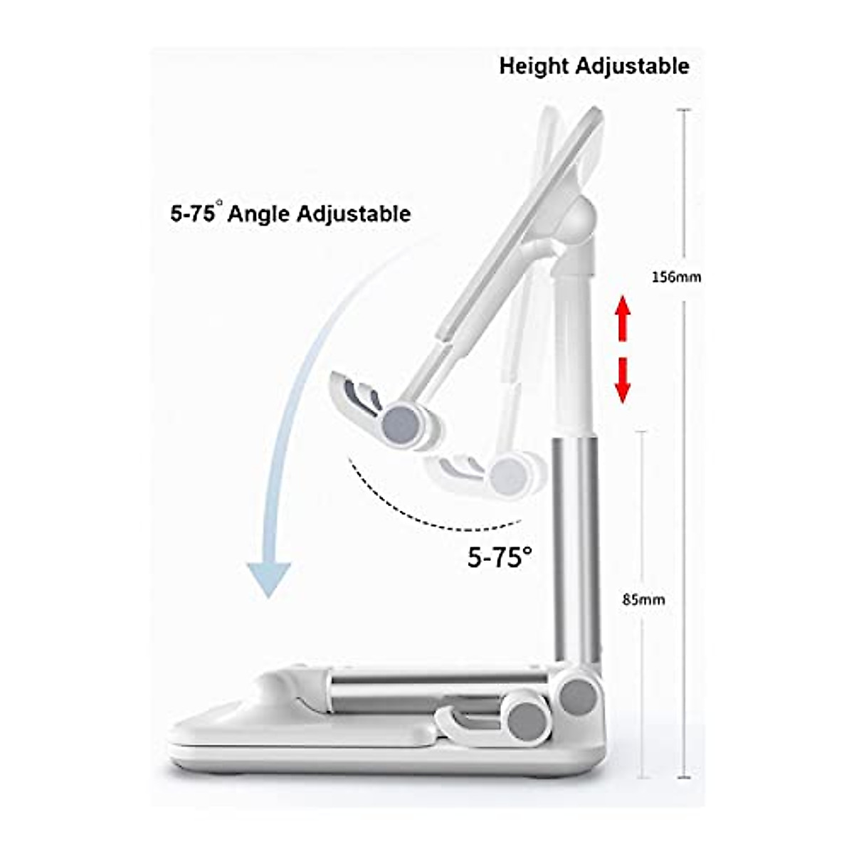 Vimi Adjustable Cellular Table Stand with Tilt Positions (Black)