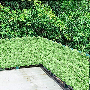 GUANGLU Artificial Leaf Screening, Ivy Leaf Screening, Artificial Hedge Fence and Faux Ivy Vine Leaf Decoration for Outdoor Decor, Garden