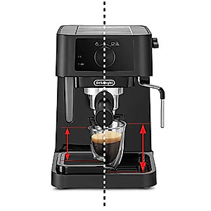 De'Longhi Stilosa EC230.BK, Traditional Barista Pump Espresso Machine, Espresso and Cappuccino, 2 cups, Black