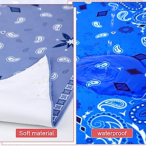 Jiuguva 8 Pack Adults Drool Bandana Bibs Paisley Soft Bibs Set Large Neutral Bibs Special Needs Bibs Set Absorbent Bibs Set for Men Women Elderly 8 Colors