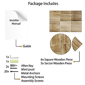 Wallniture Angolo Corner Shelf Wall Mount, 5 Tier Book Shelf for Wall Decor, DVD Storage, Plant Shelf Living Room, Bedroom, Office Burnt Finish Wood