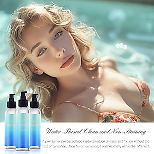 Water Based Personal Lubricant Parabens Free - Clean and Non-Staining, Silky Smooth, Latex Compatible Sex Lube for Men, Women and Couples Safe Pleasure (4 Fl Oz)