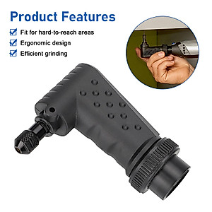 90 Degree Right Angle Converter Rotary Tool Adapter Attachment for Dremel Electric Grinder Tool