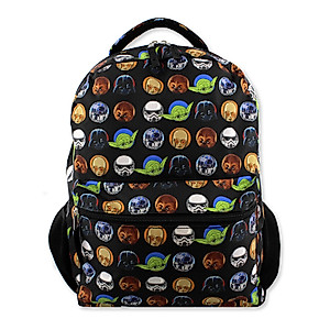 Star Wars Boy's Girl's Adult's 16 Inch School Backpack (One Size, Black)