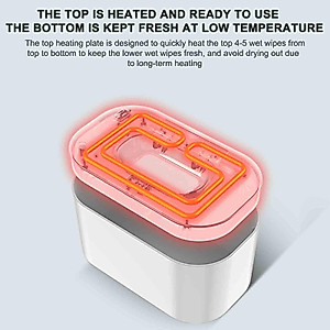 Aiend Baby Wipe Constant Temperature Warmer Baby Diaper Warmer Baby Wet Wipe Dispenser Portable Heat Preservation moisturizer Power by USB Adapter Carefully