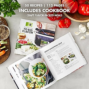 GreenPan Elite 8-in-1 Programmable 6 Quart Electric Slow Cooker, GlassLid & Removable Crock, PFAS-Free Healthy Ceramic Nonstick Multi-Cooker,Sear, Sauté/Brown,Roast, Graphite + Slow Cooker Cookbook