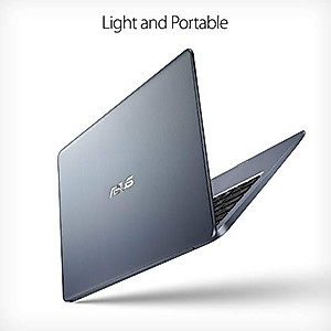 ASUS Laptop E14 Thin & Light Laptop, 14” FHD Display, Intel Pentium N5000 Quad-Core Processor up to 2.7 GHz, 4GB RAM, 128GB Storage, Fingerprint Reader, Windows 10 S, E406MA-DH21, Star Gray