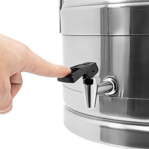 Stainless Steel Milk Can With Spigot, 5.28 Gallon Tabletop Milk Jug With Sealed Lid, Round Beverage Drink Dispenser For Grain Canisters Container