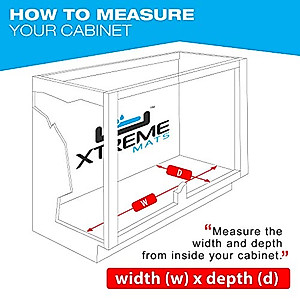 Xtreme Mats - Waterproof Under Sink Mat for Kitchen, Pick Your Size - 34" 1/4 x 22 1/4 - Kitchen Cabinet Shelf Protector, Flexible Under Kitchen Sink Drip Tray Liner - CM-36-BEIGE