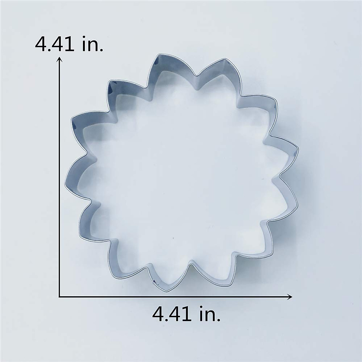 LILIAO Fall Pumpkin Flower Cookie Cutter - 4.4 x 4.4 inches - Stainless Steel - By Janka