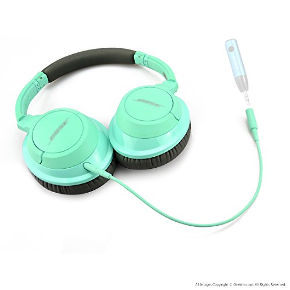 Geekria 2.5mm Male to 3.5mm (1/8'') Female Headphones Plug Adapter, Conversion Audio Plug, TPE Cord Compatible with Bose SoundTrue, SoundTrue II, QuietComfort QC25 (25cm)