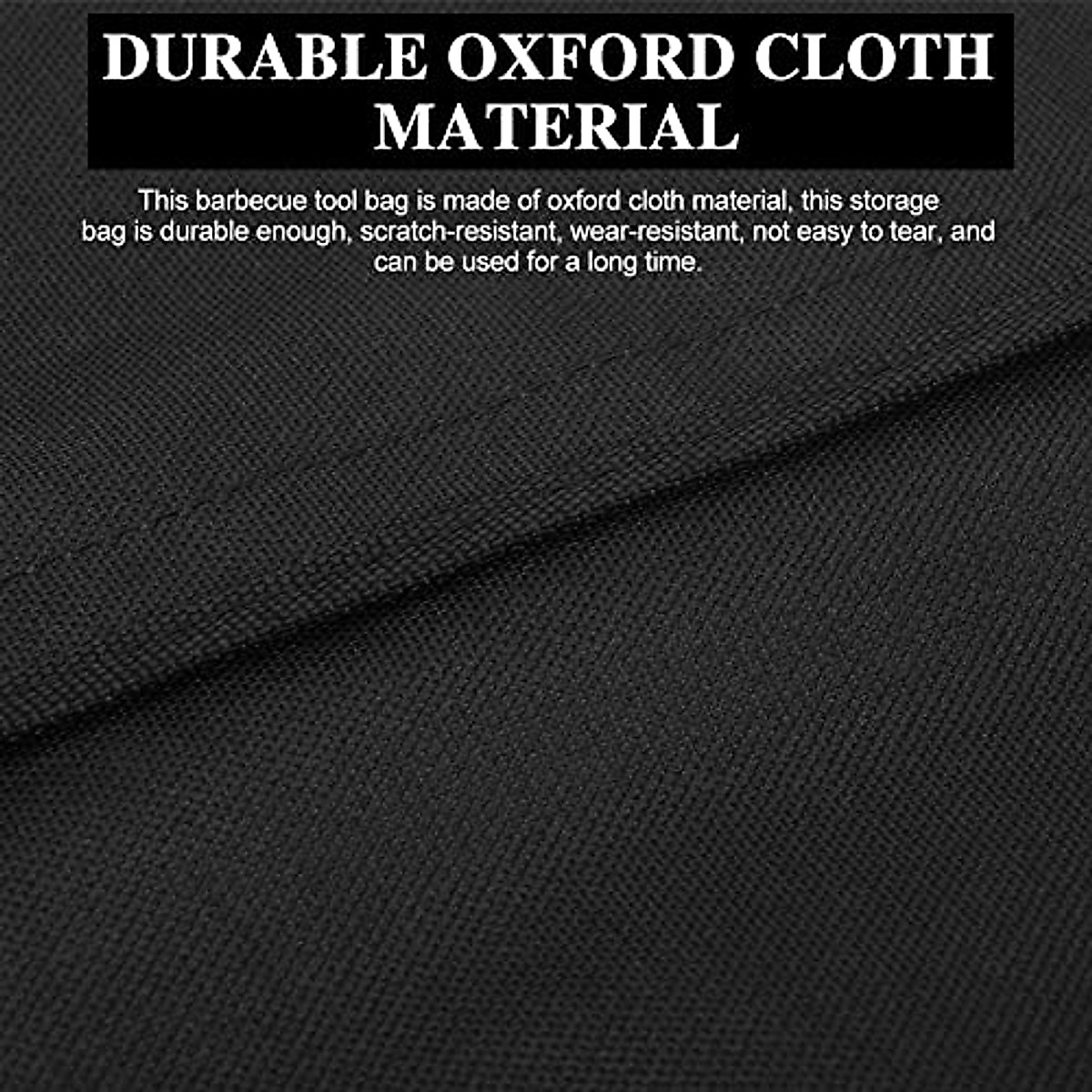 2PCS Thicken BBQ Tool Storage Bag,Portable Grill Accessory Oxford Grill Tool Carry Bag,Outdoor Picnic Cooking Tools Bag for Picnic Trip Outdoor Camping(Size:24.41 x 9.45inch)