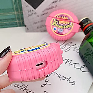 Bubble Gum AirPods case, 3D Fashion, Cute and Interesting Candy Skin, Soft Silicone Wireless Earphone case, Suitable for Airpods case 1&2, with Keychain (bubbetap)