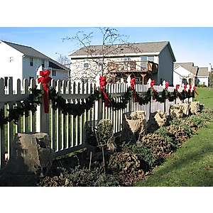 12-Pack Christmas Bows | Premium Handmade with 2.5" Red Velvet Gold Wired Edge Ribbon | Fluffy Not Flat | Indoor Outdoor Handmade Wreath Bows | The Handmade Bow